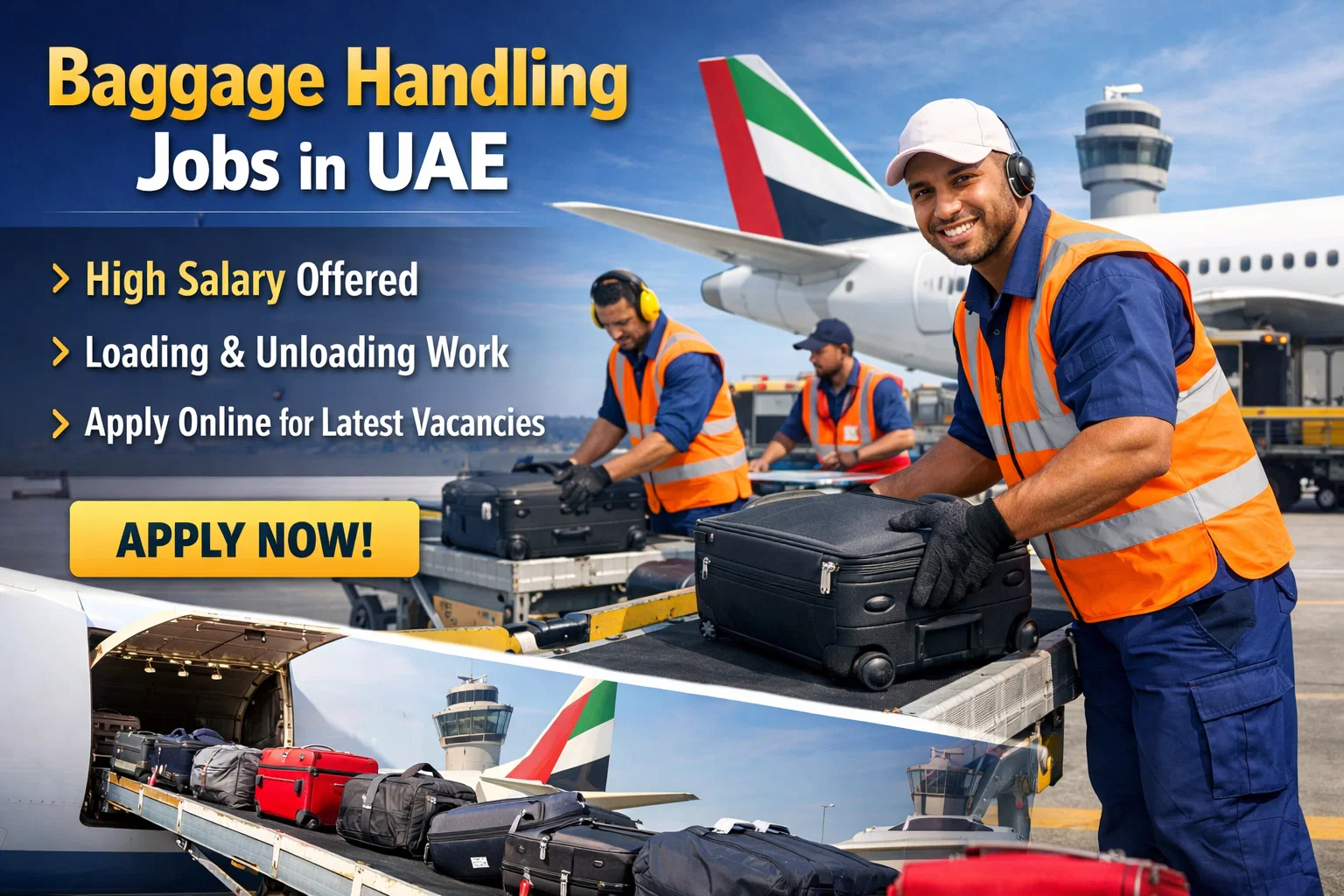 Baggage Handling / Loading / Unloading Jobs in Airport in UAE – High ...