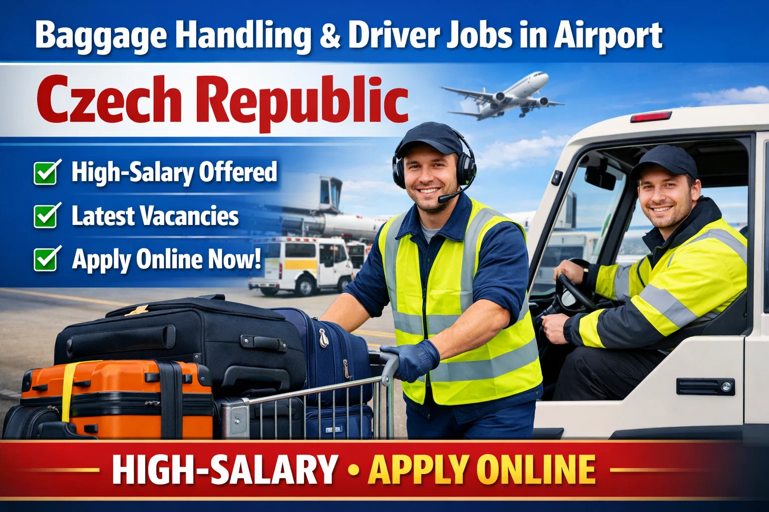 Baggage Handling & Airport Driver Jobs in the Czech Republic – Apply Now